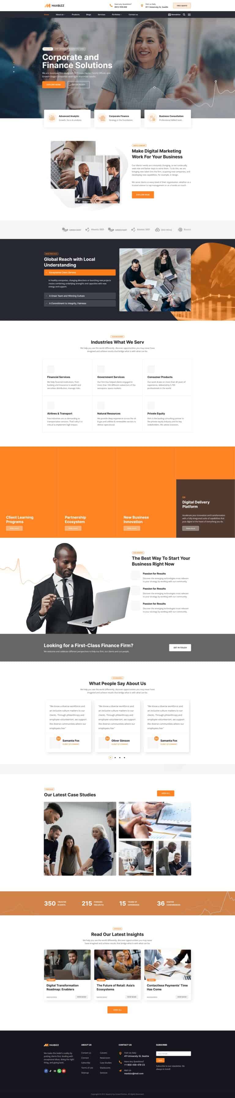Theme wordpress giới thiệu công ty marketing - Theme Wordpress Giá Rẻ - Mua Bán Theme WP Đẹp ...