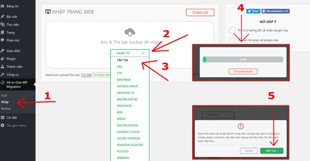 Hướng dẫn up theme lên website với All-in-One sau khi mua theme - Theme Wordpress Giá Rẻ - Mua ...